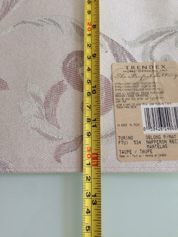 Trendex Home Design Taupe Placemat, Set Of 6 | eBay