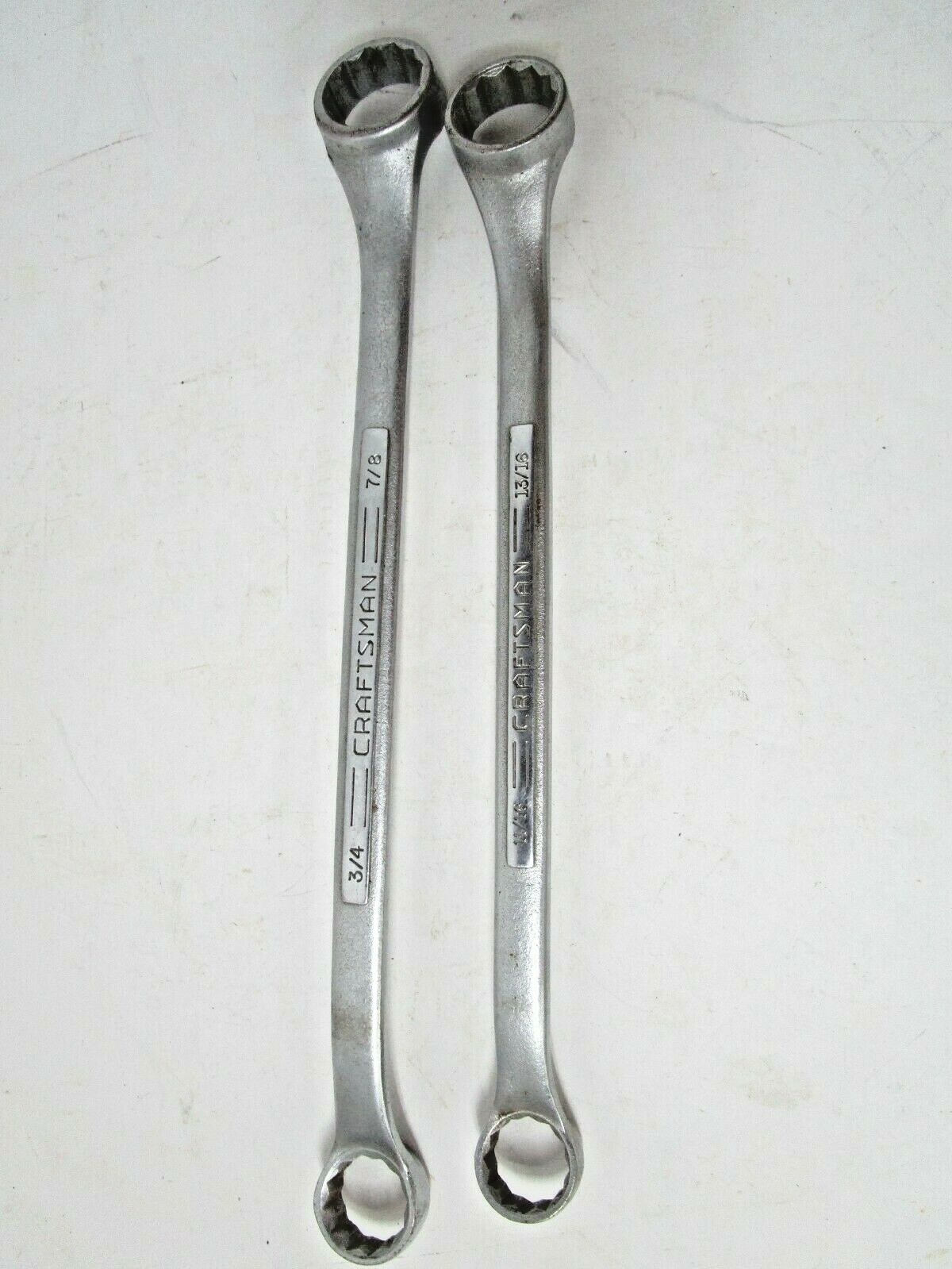 Vintage Craftsman Double Closed End Wrenches 11/16" - 13/16" & 3/4" - 7 ...