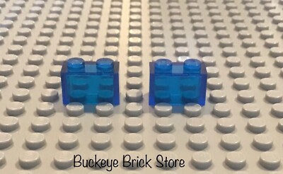 LEGO Two Trans-Dark Blue Brick 1 x 2 without Bottom Tube | eBay
