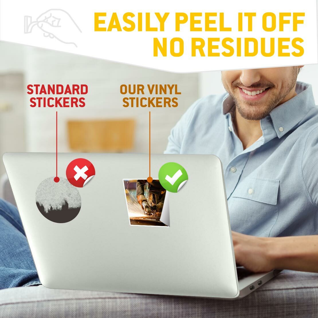 2 x Square Stickers 7.5 cm - Grinding Metalwork Metal Grinder Cool Gift ...