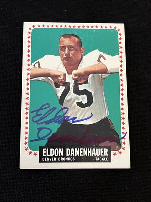 ELDON DANENHAUER 1964 TOPPS SIGNED AUTOGRAPHED CARD #44 DENVER BRONCOS ...
