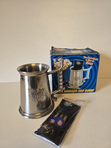 Bullseye Bully Original Stainless Steel Tankard & Darts Classic 80s TV ...