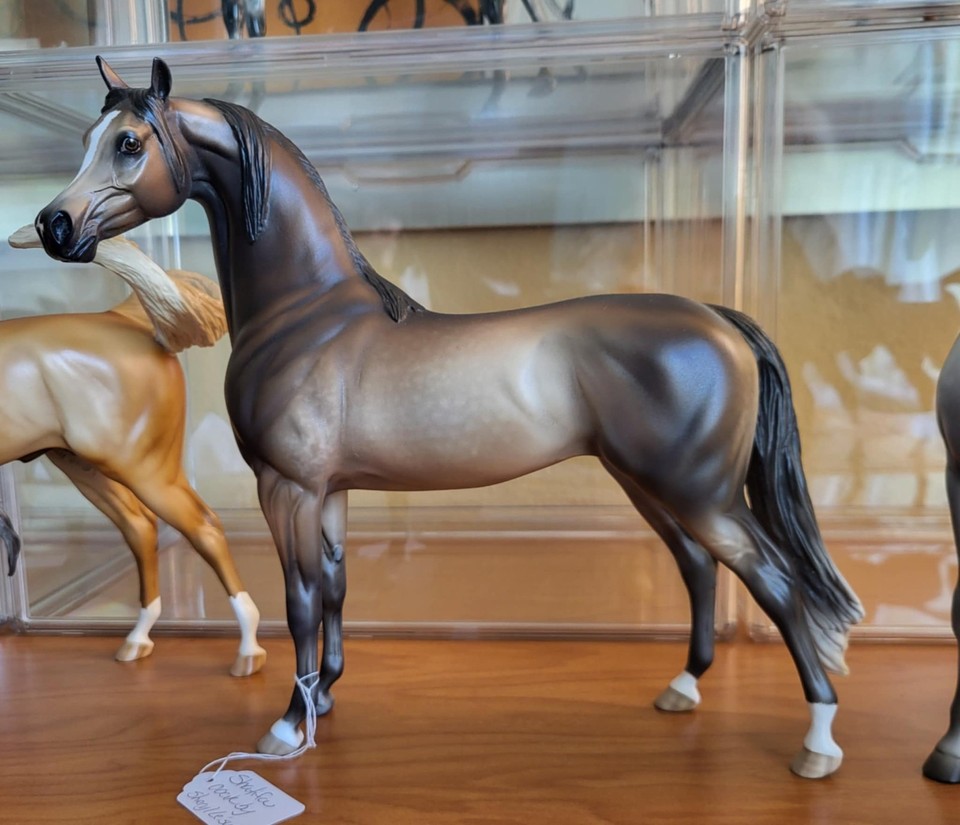 Peter Stone Model Horse Arabian mare bay going grey | eBay