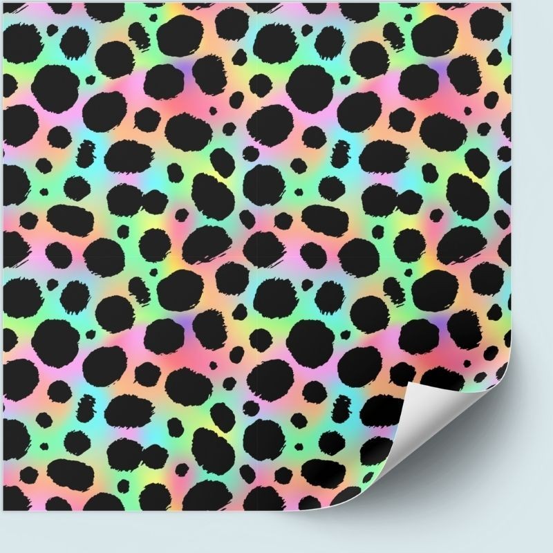 Rainbow Cheetah Premium Vinyl Patterns & Iron on HTV, for Cricut ...
