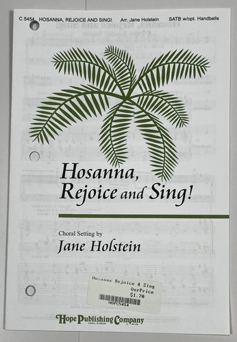 Hosanna Rejoice & Sing Jane Holstein SATB Chorus Keyboard Handbells ...