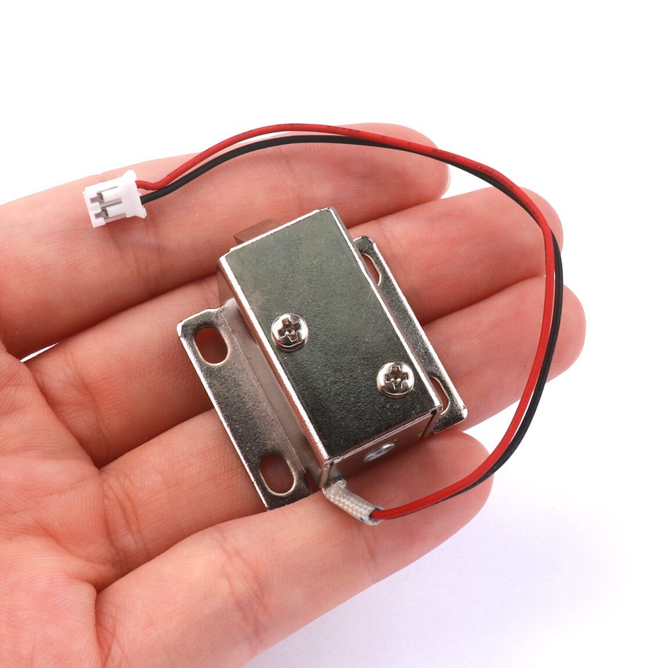 4PCS DC 12V Electric Lock Iron Security Assembly Solenoid Door Cabinet ...