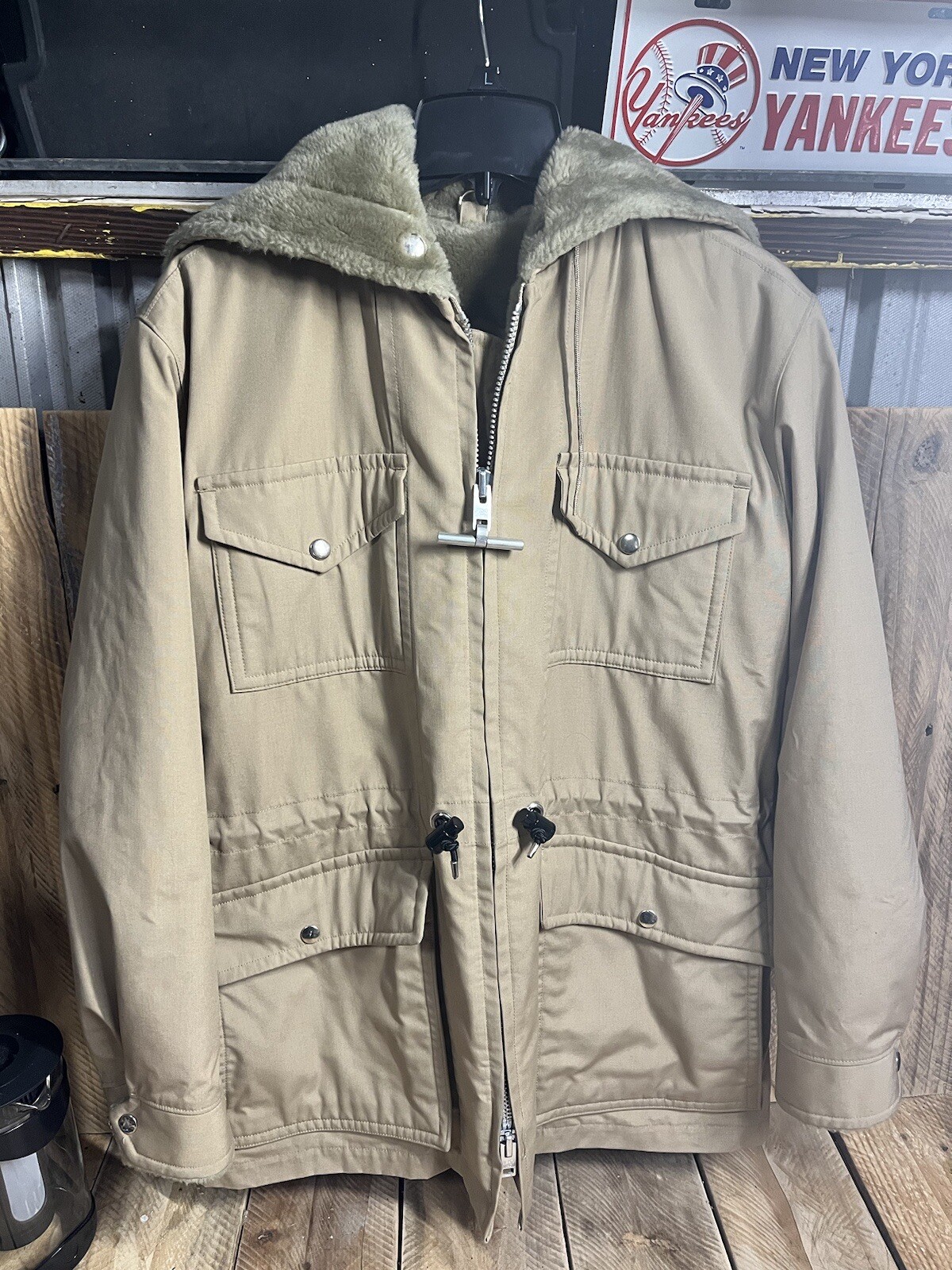 Vtg Mighty Mac Out O Gloucester Men's TAN Sherpa Fur … - Gem