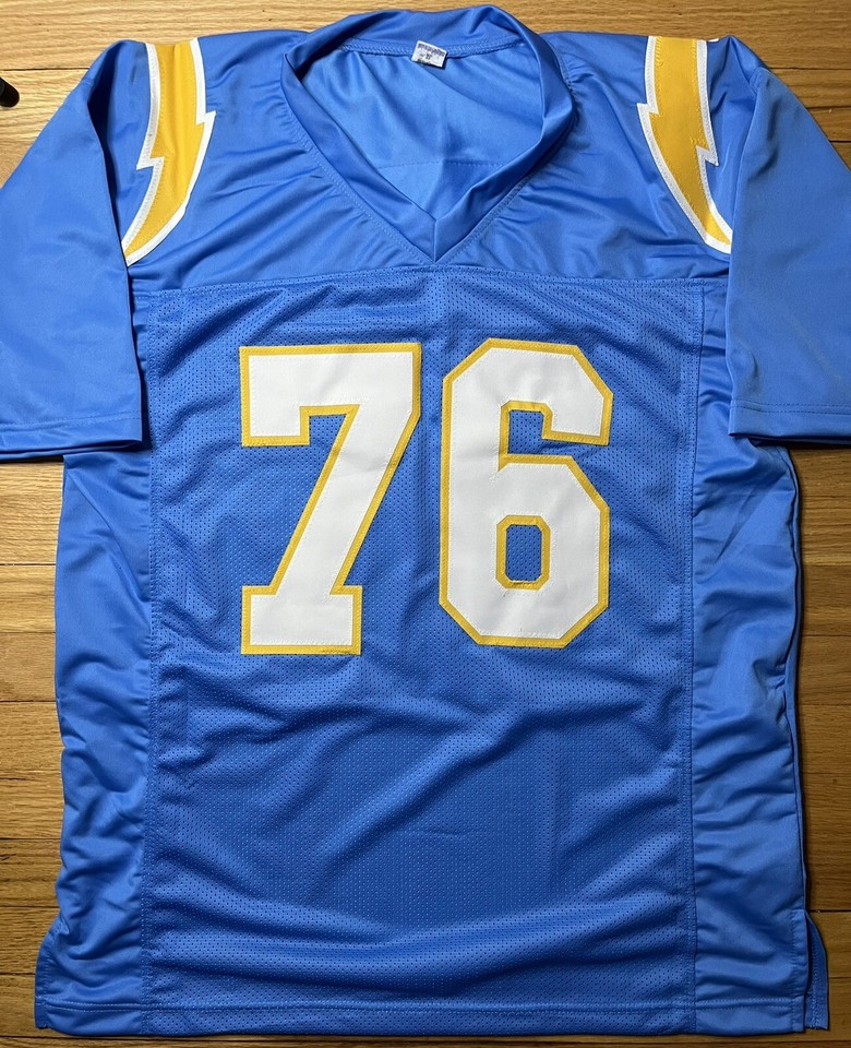 Joe Alt Signed Powder Blue Los Angeles Chargers Custom Jersey JSA COA ...