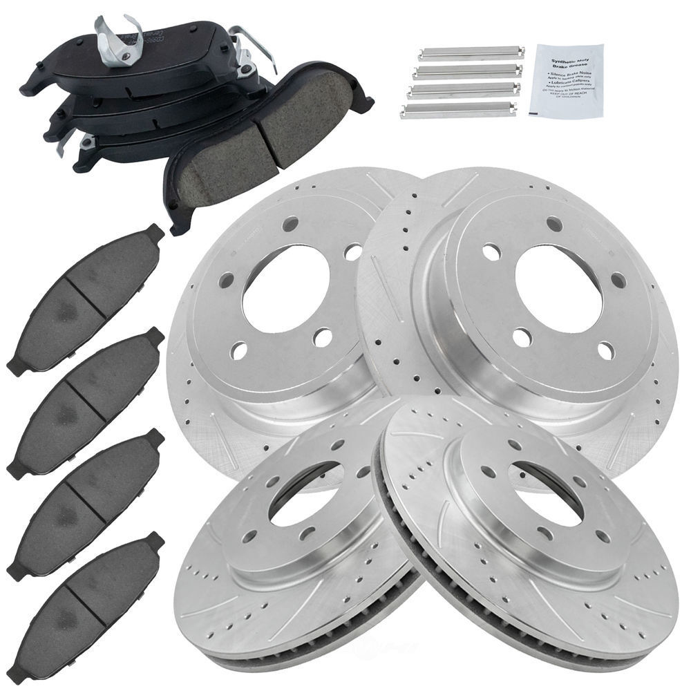 Disc Brake Kit-Performance Ceramic Performance Brake Pad and Rotor Kit ...