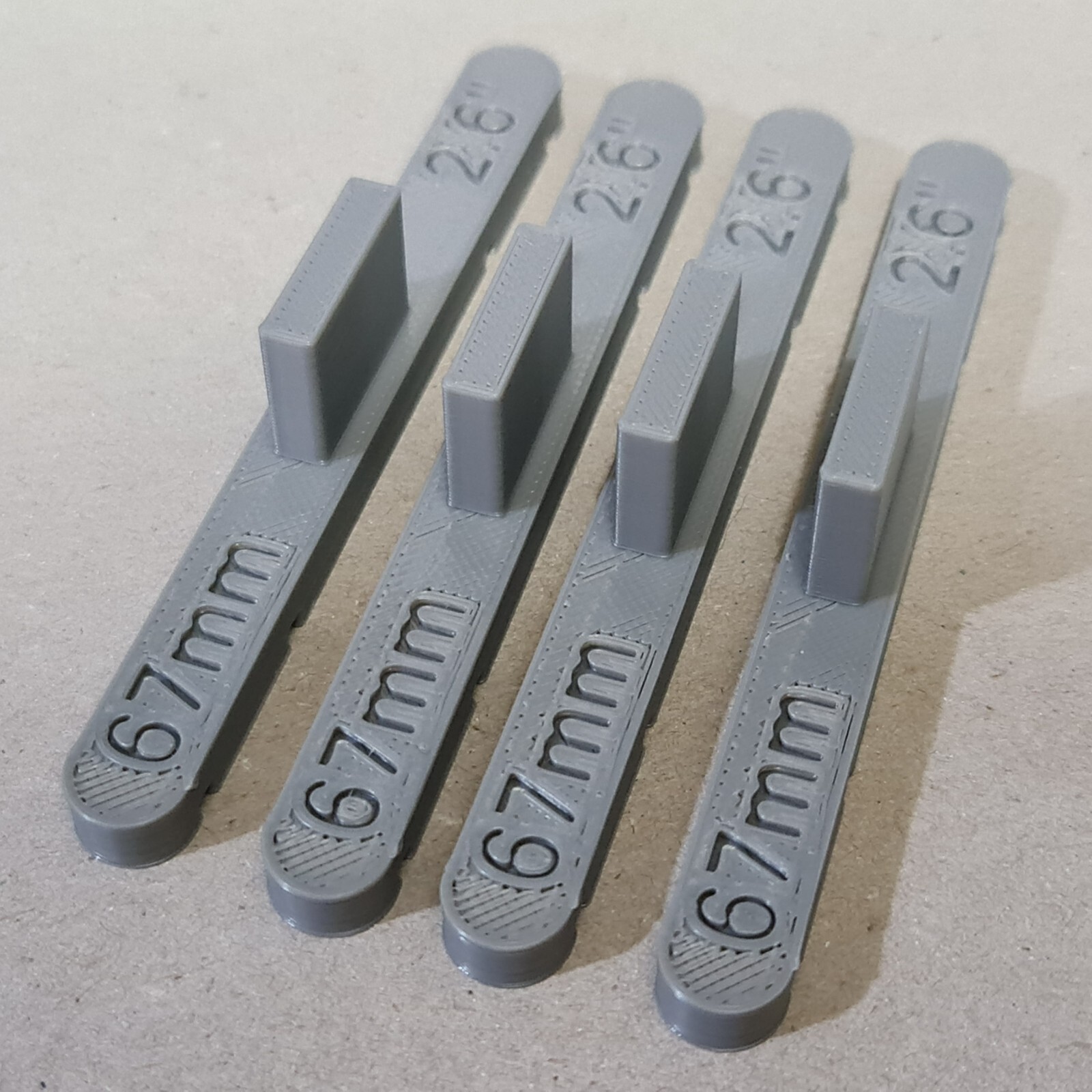 New 4 Pack Grey 67mm OO/HO Gauge Parallel Track Tools Model Railway ...