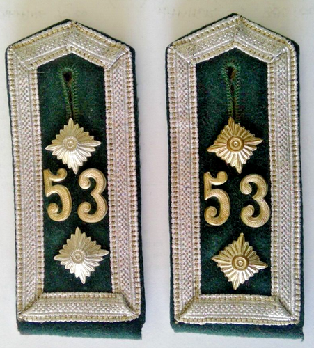 WW2 German Army Shoulder Strap Epaulettes 53rd Regiment Wehrmacht ...