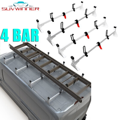 54" 4 Bar Cargo Van Ladder Roof Racks For 2015-2023 Ford Transit 150 ...