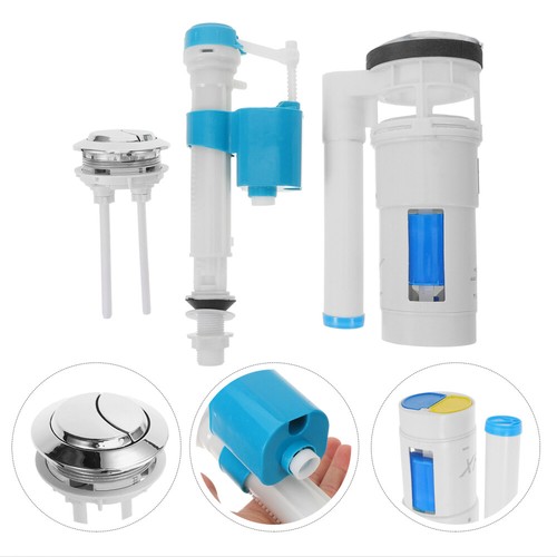 Water Tank Valve Set Toilet Parts Replacement Kit Cistern Push Repair ...