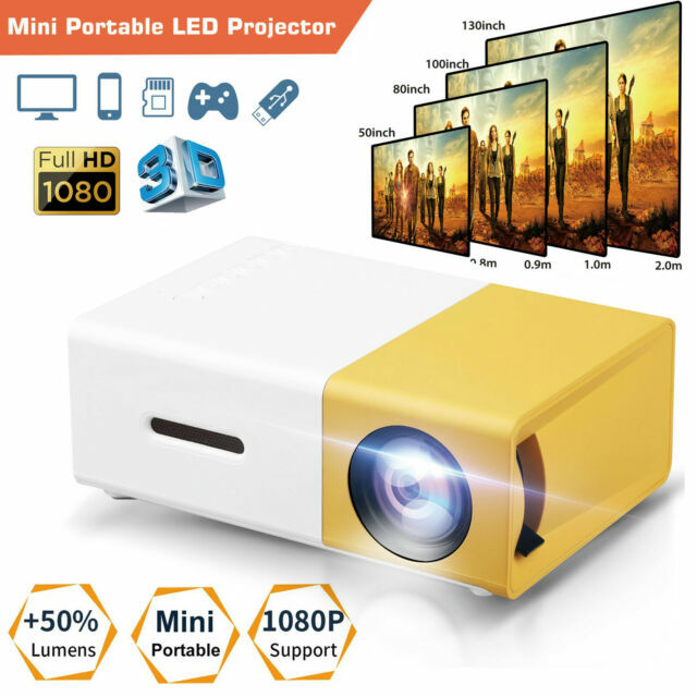 EEEKit 600lm Mini Portable LED Projector - White/Yellow (616361728493 ...