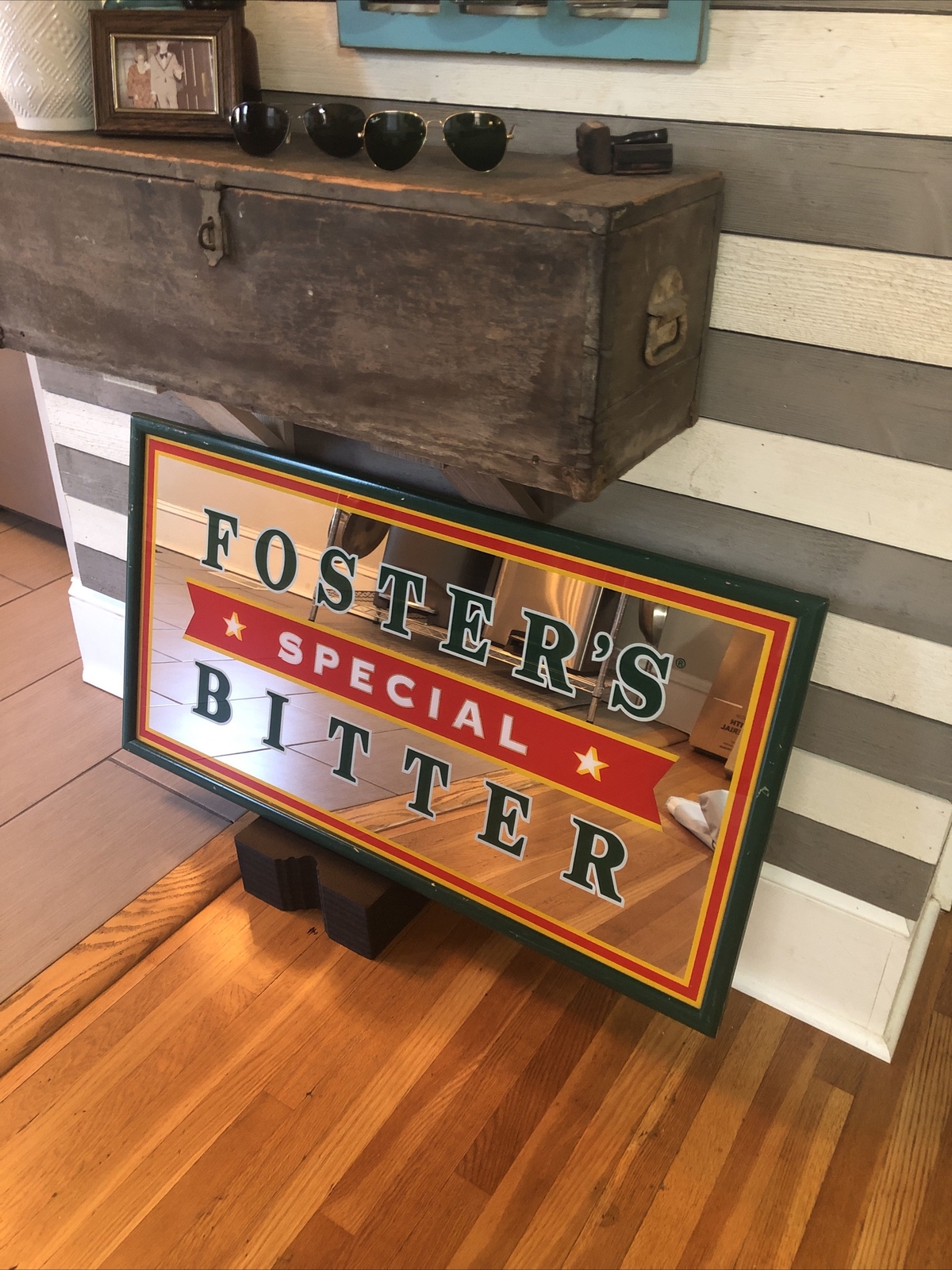 VINTAGE FOSTER'S SPECIAL BITTER BEER MIRROR BAR SIGN BARWARE MAN CAVE ...