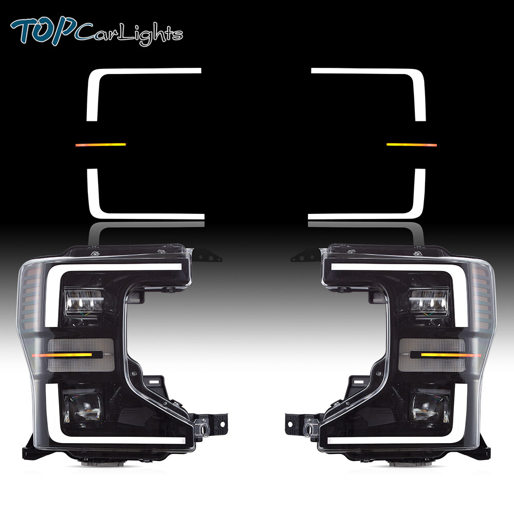 Full LED Headlights For 2020-2022 Ford F250 350 450 F550 Super Duty ...