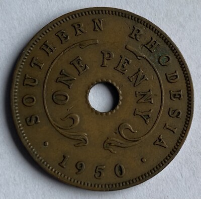 Southern Rhodesia 1 Penny 1950 (KM#25) | eBay