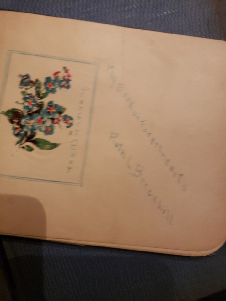forget me not AUTOGRAPH BOOK POEMS ECT LANCASTER PA RUTH BRECKBILL1926 ...