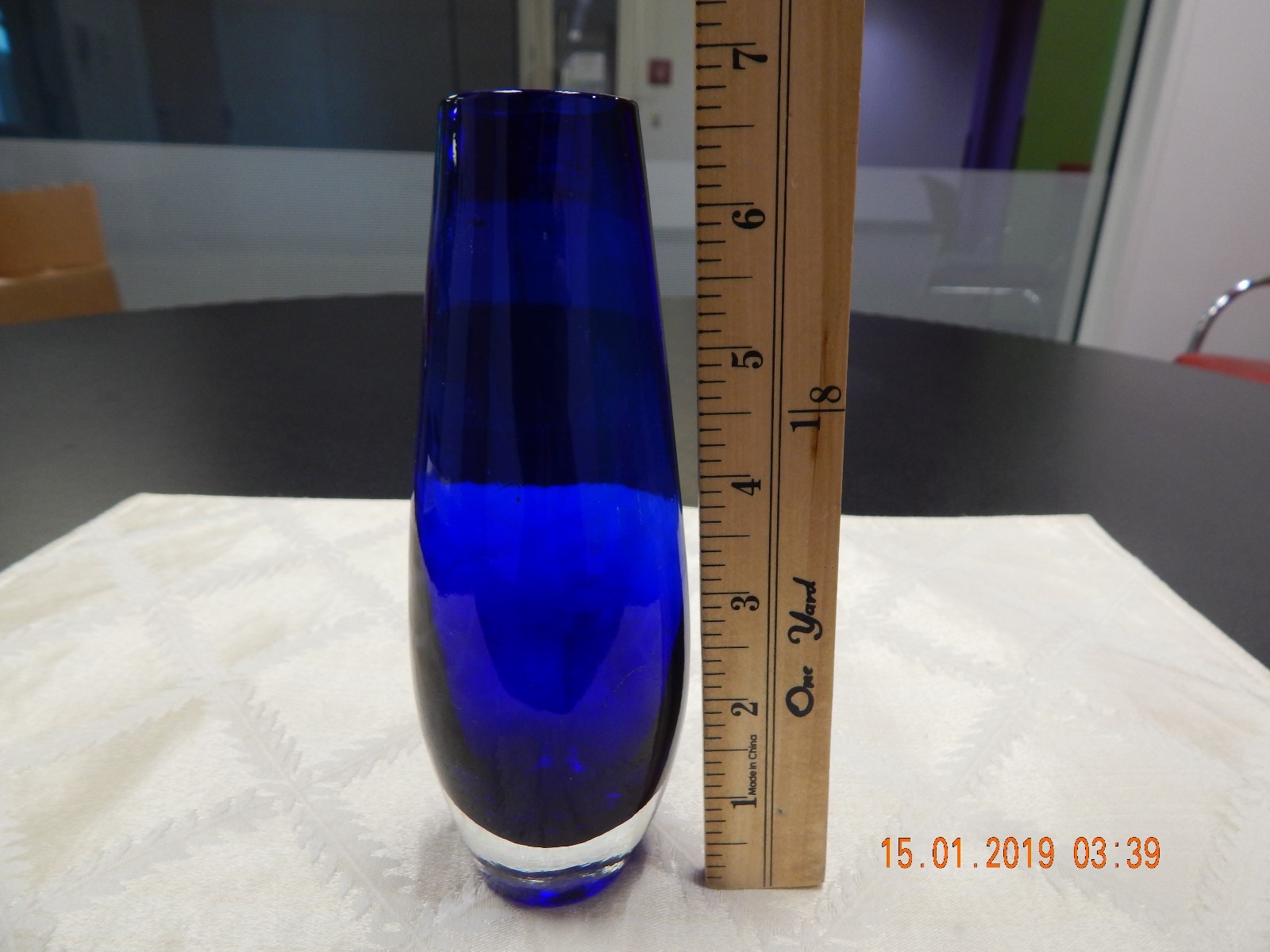 Vintage cobalt dark blue single rose vase | eBay