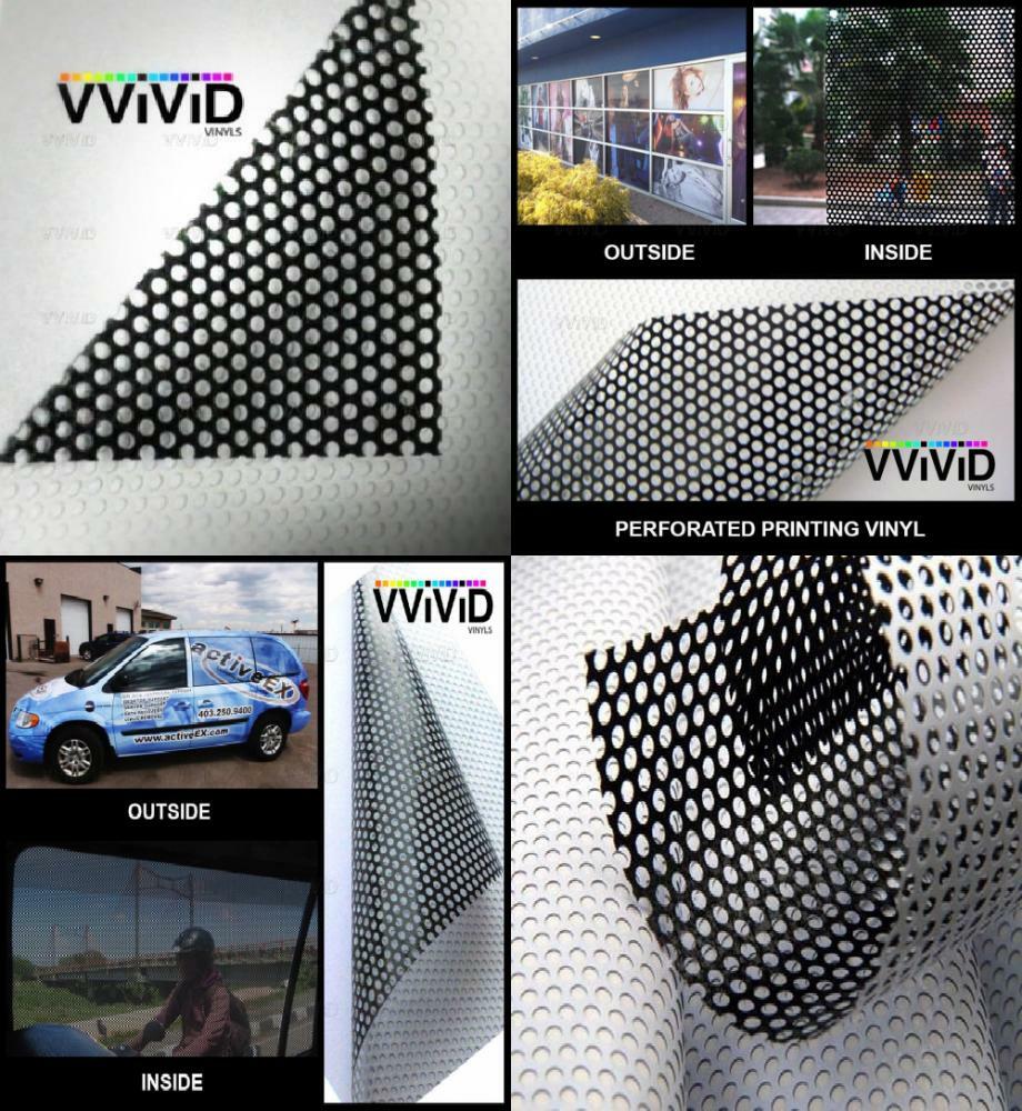 VViViD One Way Perforated Window Vinyl Privacy Wrap Film Roll 1.5ft x ...