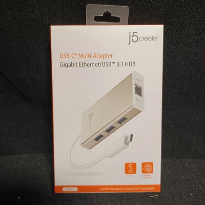 BRAND NEW j5 Create USB-C Multi-Adaptor Gigabit Ethernet/USB 3.1 HUB ...