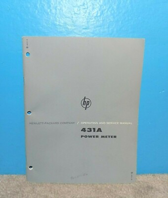 Manuals & Books - Power Meter Operating Service Manual
