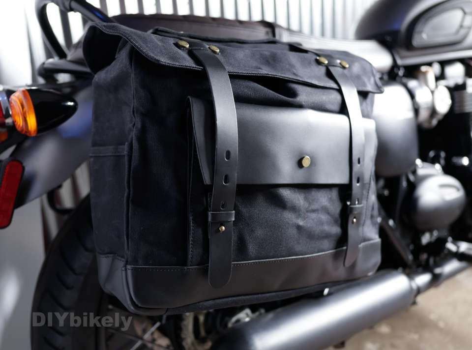 Triumph Bonneville T120 / T100 Saddle Bag With Mount BLACK (Single ...
