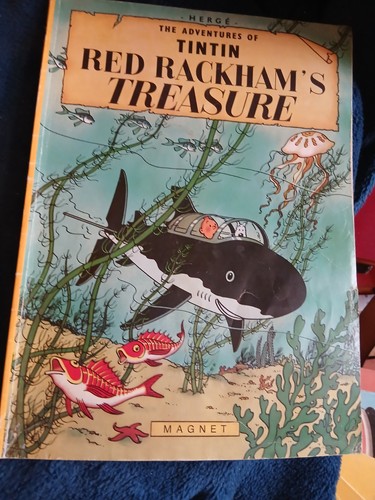 HERGE ADVENTURES OF TINTIN Book - Red Rackham's treasure (19) | eBay UK