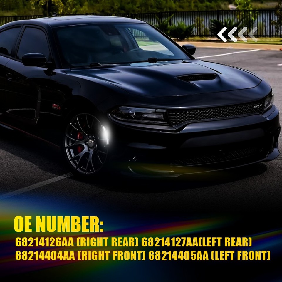 4x For 2015-2022 Dodge Charger Smoked White Red Front Rear LED Side ...