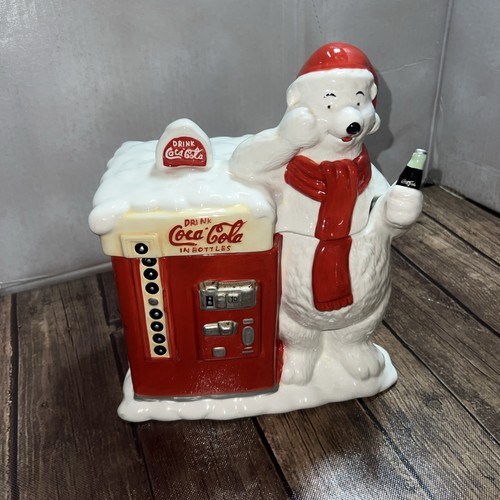 ️ Vintage 10.5" Tall Coca Cola Polar Bear Vending Machine Cookie Jar | eBay