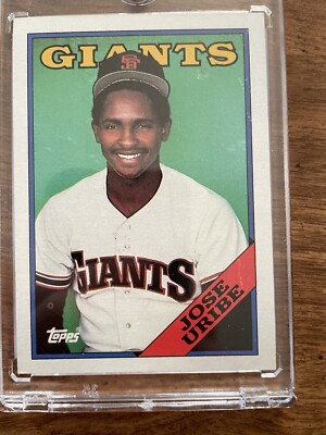 1988 Topps #302 Jose Uribe Giants MT Baseball Card Error Misprint See ...