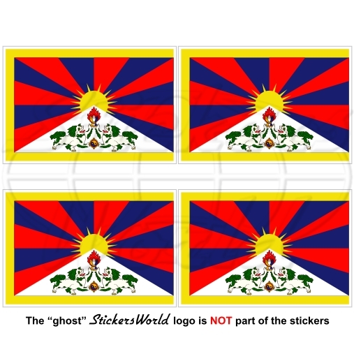 TIBET Tibetan Flag, Autonomous Region of China, Chinese 50mm Stickers ...