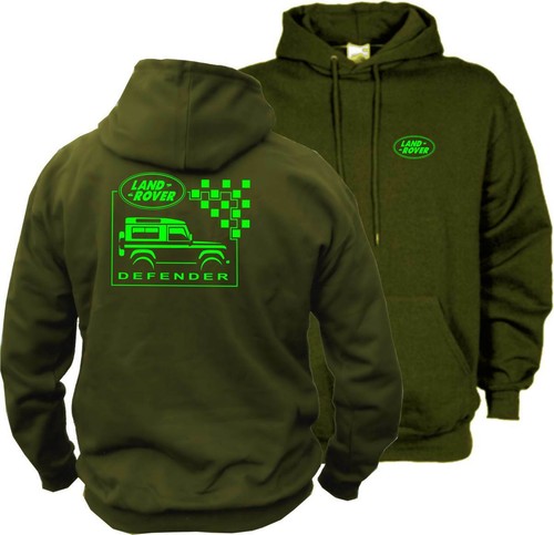 Land Rover Defender Kapuzenpullover Motiv 1 in Olive und Schwarz | eBay