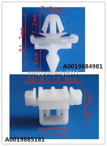 200x Door Quarter Panel Moulding Trim Clips For Mercedes Benz W190 W201 ...