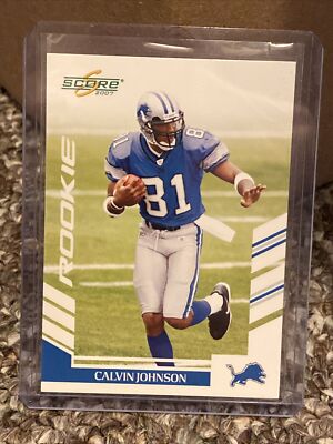 2007 Score Calvin Johnson Rookie Card Rc Lions Hof #351 🔥 | eBay