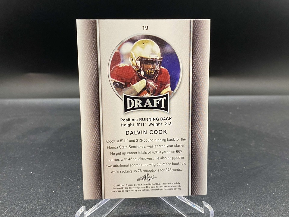 Dalvin Cook 2017 Leaf Draft #19 Florida St Vikings Ravens RC Rookie | eBay