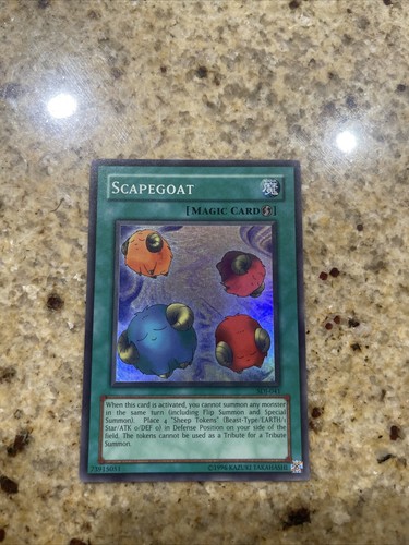1x Yu-Gi-Oh Card - SDJ-041- SCAPEGOAT 1st Edition (super rare holo ...