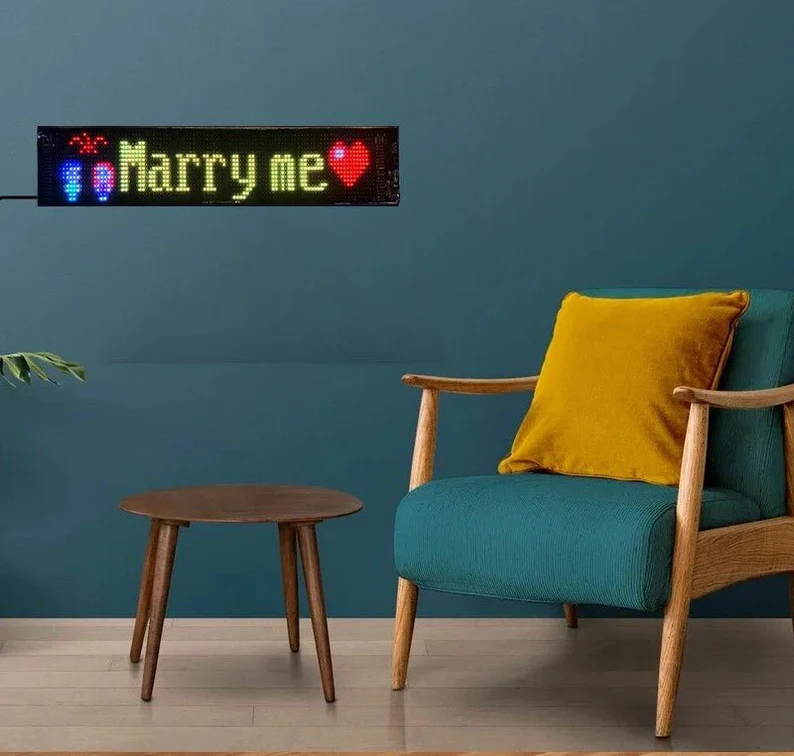 RGB LED Car Sign LED Matrix Pixel Panel DIY Programmable Bluetooth App ...