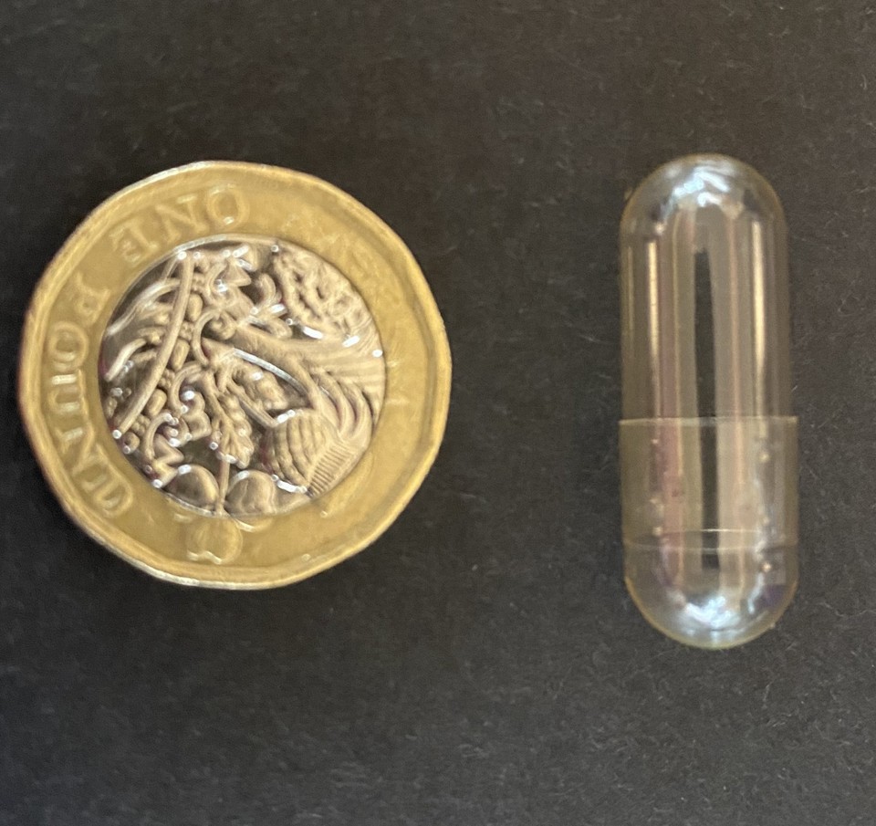 Empty Clear Gelatin Capsules Size 000 Extra Large Empty Pill Cases 100 ...
