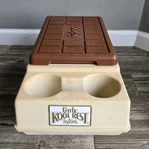 Vintage Igloo Little Kool Rest Car Console Cooler Brown Cup Holder Ice ...