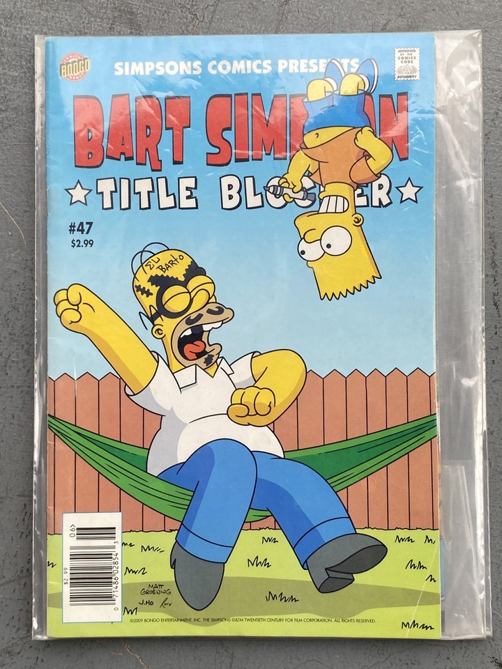 THE SIMPSONS BONGO COMICS LOT OF THEEE MATT GROENING BART HOMER KRUSTY ...