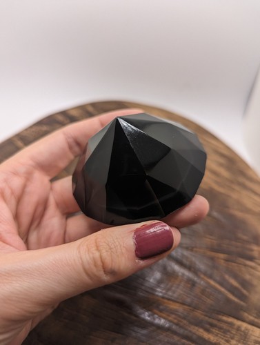 Faceted Black Resin Crystal Wand Topper Wizard Staff Topper Resin ...