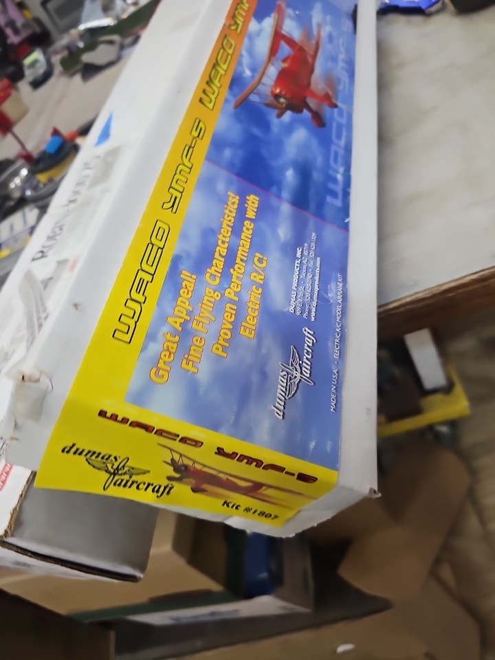 Dumas Waco YMF-5 Electric RC Airplane Kit 35" Wingspan Laser Cut Balsa ...