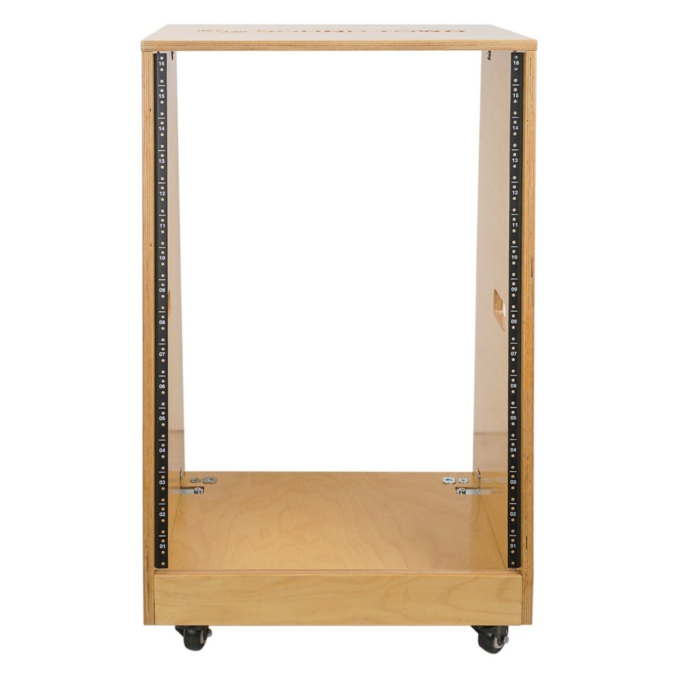 Sound Town DIY Slanted 16U Studio Rack, Plywood, Golden Oak (SDRK-16T ...