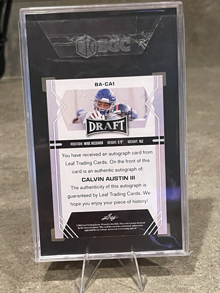 2022 Leaf Draft Prospects XRC Auto Red Calvin Austin III RC | eBay