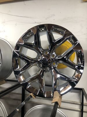 22 GMC Replica Wheels Chrome Snowflake 201 Rims Tires Fit Yukon Sierra ...
