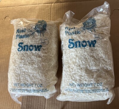 Dept 56 Village Real Plastic Snow 2 Bags Of 7oz Each | eBay