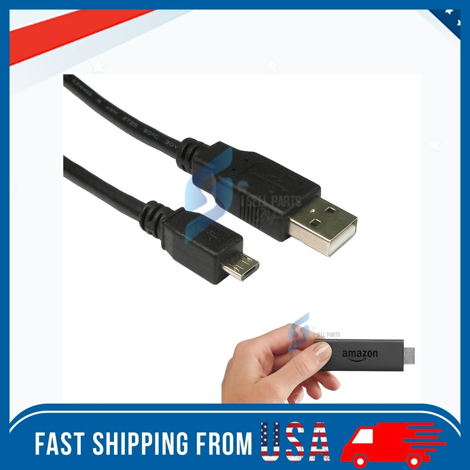For Amazon Fire TV Stick Firestick Power Cord Cable USB Adapter & for ...
