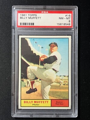 Billy Muffett 16 ⚾️ 1961 topps Boston Red Sox PSA 8 NM/MT🔥 | eBay