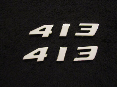 413 ENGINE ID FENDER HOOD SCOOP TRUNK EMBLEMS WHITE FITS DODGE CHRYSLER ...